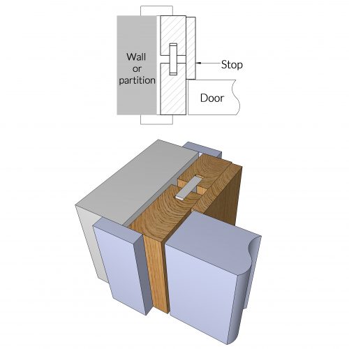 Split frame with loose tongue - Cadwell Green Doors