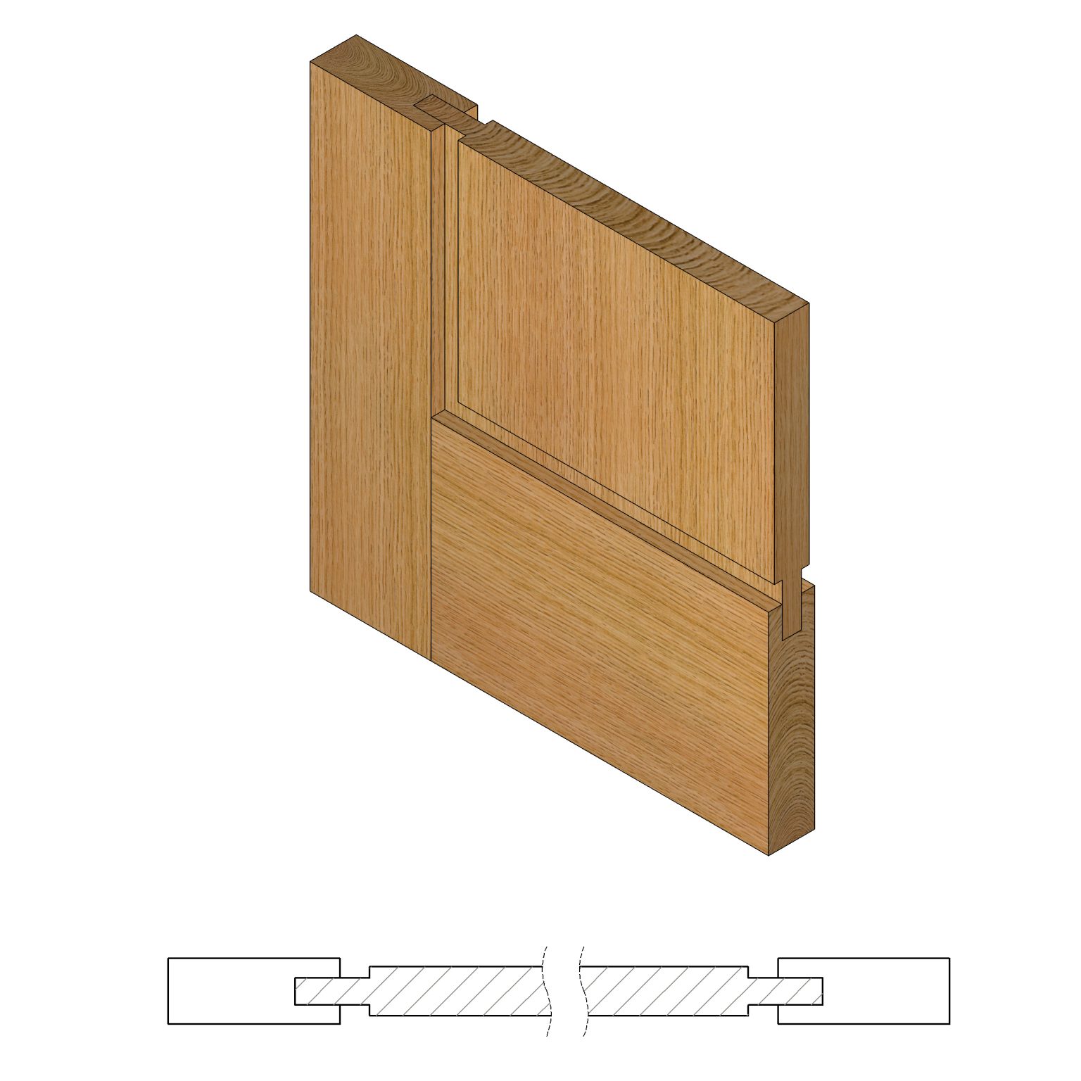 Shadow gap recessed - Cadwell Green Doors